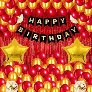 Kapoor stores Printed Happy Birthday Decoration kit Combo - 33 Pcs for ...