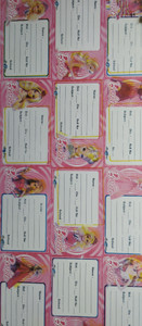 Super Easy Girls Design Name Slip Note Books Cartoon Stickers School ...