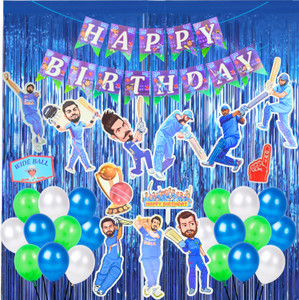 Party Decorz Cricket Decorations, Paper Banner, Foil, Cake Topper ...