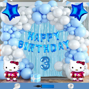 Crazykart Hello Kitty Theme Third 3rd Birthday Decoration Kit For Boys ...