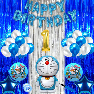 Happy Decoration First/1st Happy Birthday Doraemon Shape Foil Balloon ...