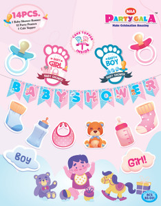 Maa Arts And Crafts Maa Party Gala Baby Shower Decoration Set, 14 ...