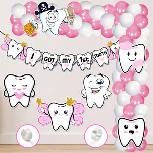ZYOZI I Got My First Tooth Decoration Kit,First Tooth Birthday ...