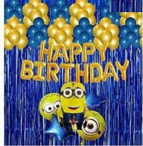FLIPZONE 50 PC HBD combo-13 pc HBD foil,5 pc minion set.2 curtain,30 ...