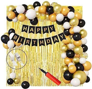 PARTY BAZAAR Happy Birthday Banner balloon arch decoration set with ...