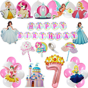 FLICK IN 7th Birthday Decoration for Girls Princess Seventh Birthday ...