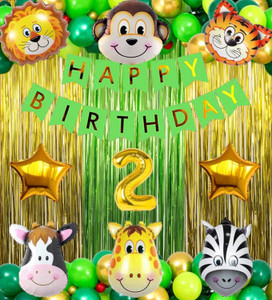 groovy dudz 2nd Birthday with Jungle Theme Birthday Decoration Items ...