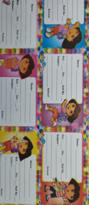 Super Easy Dora Girls Design Name Slip Note Books Cartoon Stickers ...