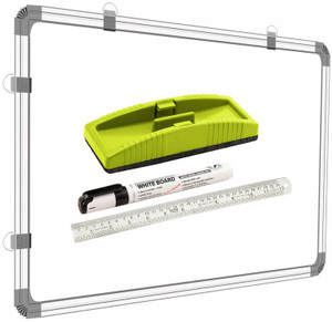 ShelfKing 1.5x3 Feet Double-Sided Writing Whiteboard+1 Marker,1 Duster+ ...