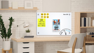 WRITING AND DISPLAY Razon White glass magnetic board 2*3 for school ...
