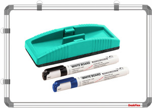 DeskFlex 3x4 Ft, Both Side Writing Chalk & Whiteboard + 2 Marker & 1 ...