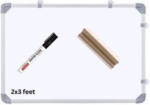 woodcraft Non Magnetic 2x3 Feet Front WhiteBoard & Back Chalkboard With ...