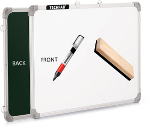 Techfab Non Magnetic 2x2 Ft. Dual Sided White Board & ChalkBoard with ...