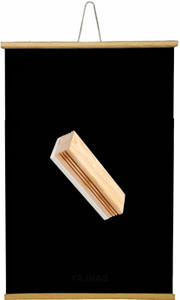 DeskFlex 2x3 Feet, Roll Up Wooden Blackboard/Chalkboard With Duster For ...