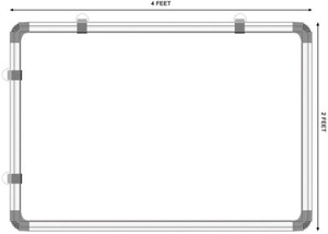 DeskFlex 2x4 Feet Double-Sided Writing Whiteboard+1 Marker,1 Duster+ ...