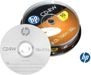 HP TAIWAN CD Rewritable PACK 0F 10 SPINDLE CAKE BOX 700 MB - HP TAIWAN ...