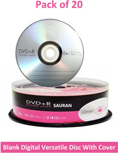 Sauran DVD Recordable Pack of 20 Blank Digital Versatile Disc DVD 8.5 ...