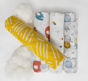 Trance Home Linen Printed Crib Swaddling Baby Blanket for AC Room - Buy ...