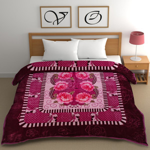 CG Homes Floral Double Mink Blanket for Heavy Winter - Buy CG Homes ...