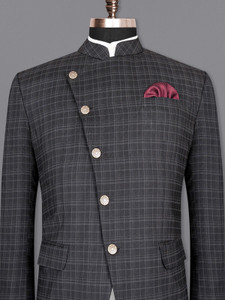 french crown Checkered Tuxedo Style Casual Men Blazer - Buy french ...