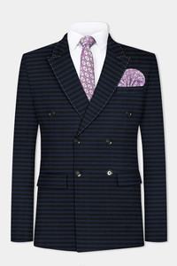 french crown Striped Double Breasted Formal Men Blazer - Buy french ...
