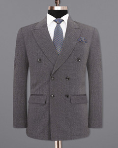 french crown Solid Double Breasted Formal Men Blazer - Buy french crown ...