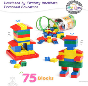 FIRSTCRY INTELLISKILLS Jumbo Building Blocks| 75 Pcs - Jumbo Building ...