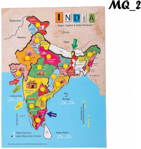 GAMLOID Wooden Indian Map Puzzles for Kids identifier Learning Wooden ...
