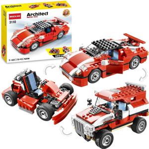 Justcraft 23 in 1 Architect Series Super Speedster Multi-Vehicles Set ...