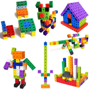 Affiliates 120+ Pcs Educational Building Blocks Toys Different Cube ...