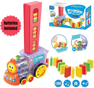 Ditto Goods Domino Funny Train Set With 60 Pcs Domino Blocks with 3D ...