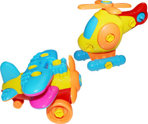TheTurtle The Turtle DIY Plane and Helicopter Set of Two with Screw Key ...