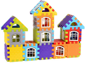Pulsbery (72 Blocks) House Building Blocks with Windows, Block Game for ...
