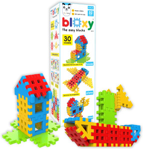 PLAY PANDA Bloxy Set 2 - Big Pieces - Make 30 Models, includes ...