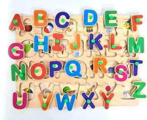 GAMLOID Capital Alphabets Letters Learning Educational Puzzle Toy for ...