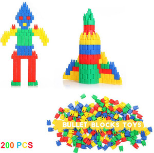 SAFESEED Bullet Blocks for Kids | 200 Pcs in a Box Educational Learning ...