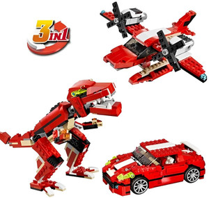 Tarak LEGO 3 In 1 Dinosaur Car Airplane Building Blocks - LEGO 3 In 1 ...