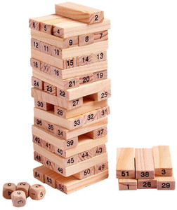 Dorytoys Classic Timber Tower Wood Block Stacking Game - Classic Timber ...
