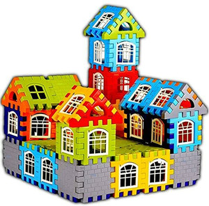 Arha House Building Blocks with Windows, Block Game for Kids(50 Pcs ...