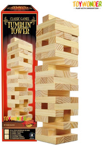 TOYWONDER Tumbling Tower 54 Blocks Stacking and Balancing Game ...