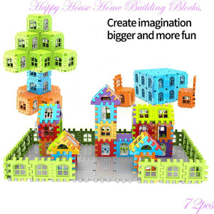 Plus Shine Creative Happy House Building Block With Attractive Window ...
