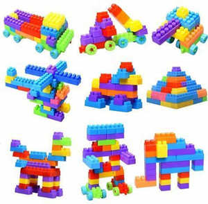 LYZAHS 60+ Pcs Building Blocks Toy Set Creative Learning Educational ...