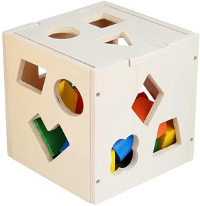 PATPAT Montessori Toy for Kids Color Wooden Block Toy Shape Sorting ...