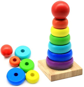 JAYAMAAL Mini Rainbow Stacking Rings With Multiple Shapes Making, (1 ...