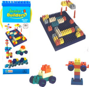 Ekta Junior Builders Building Blocks 100+ Piece Boxy Pack Construction ...