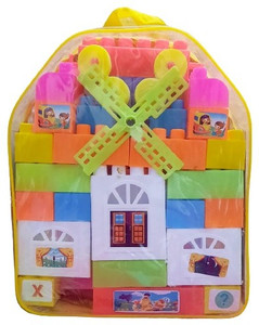 ToySkool Learning Blocks with Numbers and DIY Stickers ( Set of 58 Pcs ...