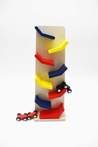 justhandmade Wooden Slippery Cars Gravity Track Game for Kids - Indoor ...