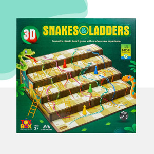 rk enterprise 3D Snakes & Ladders MDF Wooden Board Game Toy Play with ...
