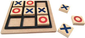 Tumtafa Classic Zero & Cross Game, Wooden Tic Tac Toe Game for Kids ...