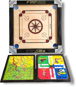 RMP Carrom Board Game for Kids with Ludo, Snakes and Ladders, Striker ...
